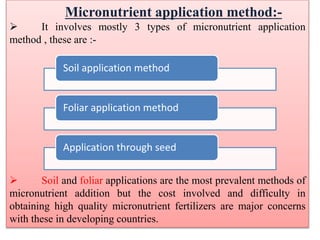 Micronutrient delivery system through seed in crop plants | PPTX
