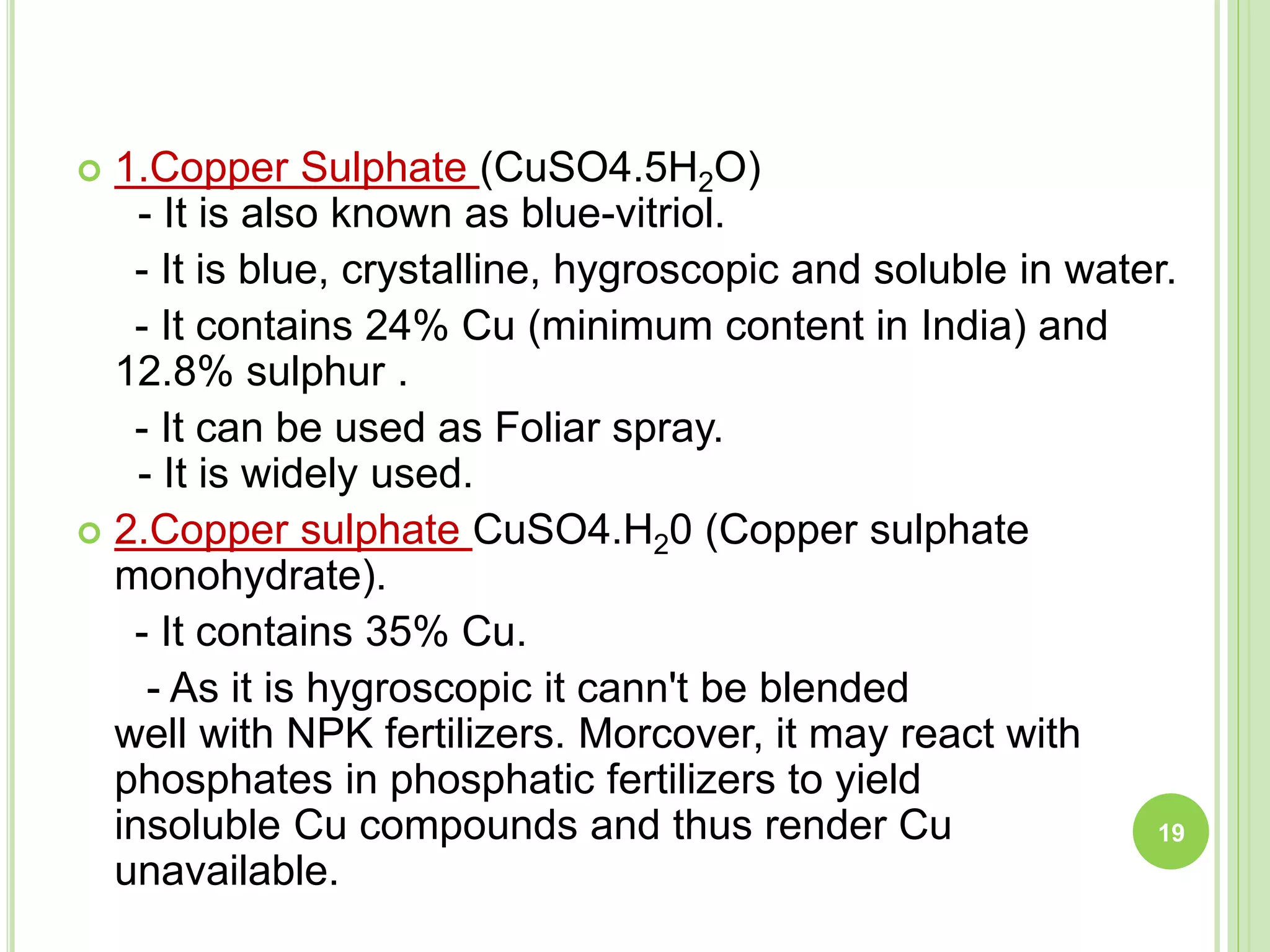 Micronutrient fertilizers and their properties | PPTX