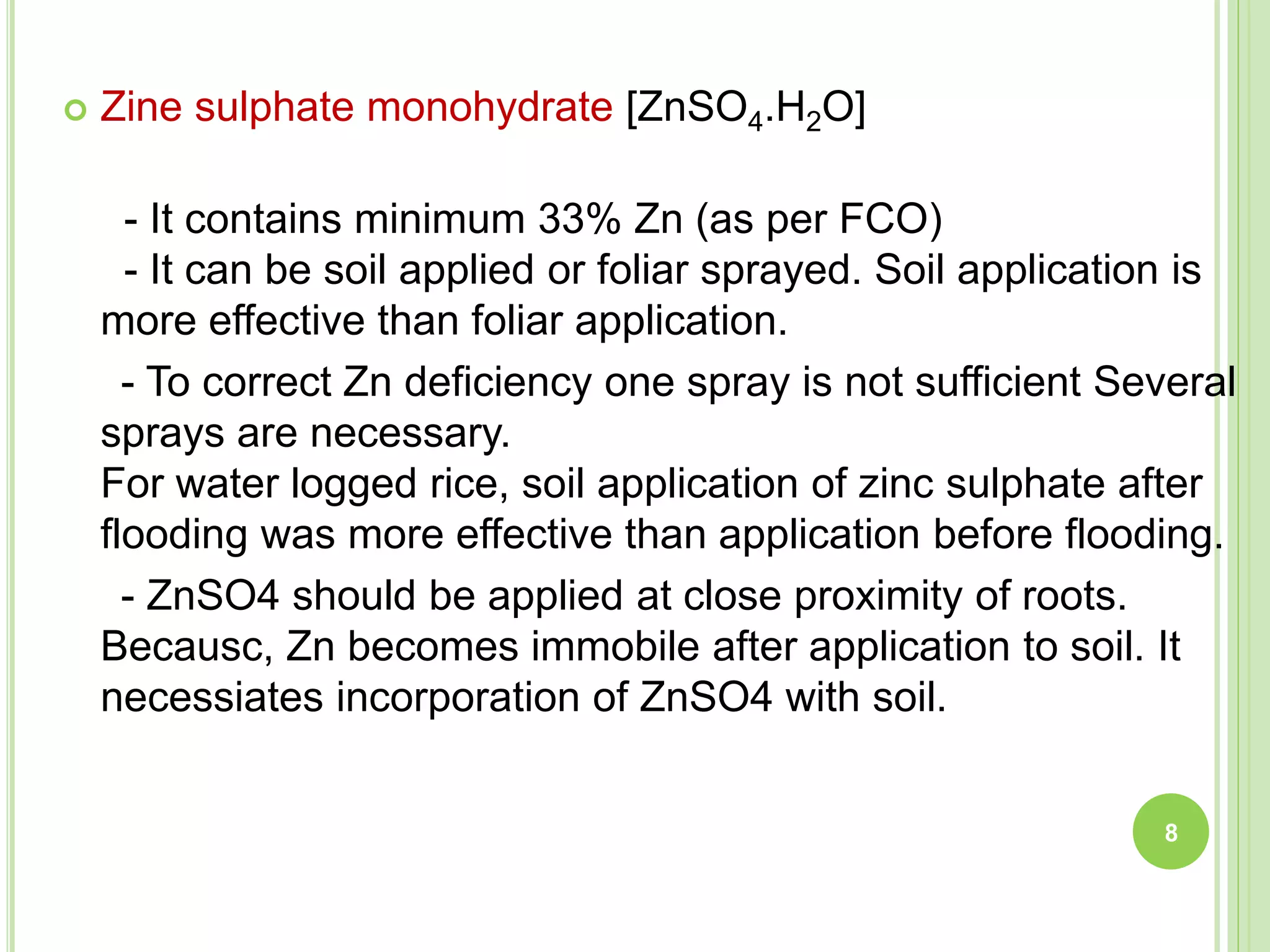 Micronutrient fertilizers and their properties | PPTX