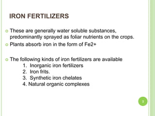 Micronutrient fertilizers and their properties | PPTX