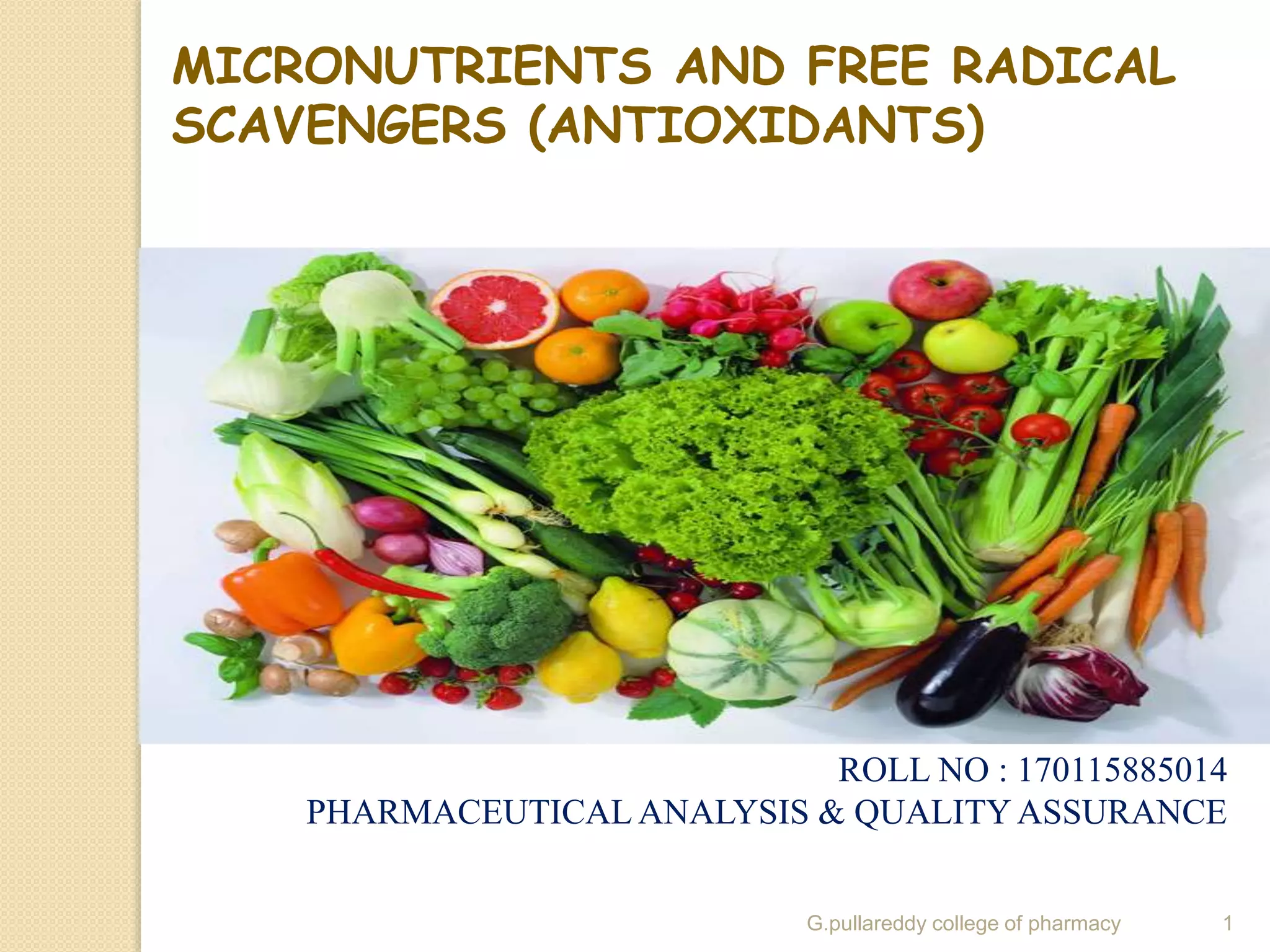 Micro nutrients quality control tests | PPTX