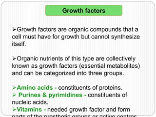Micronutrients and growth factors | PPTX