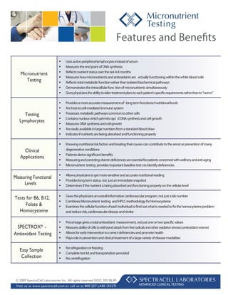 Micro Nutrient Testing - Spectracell | PDF
