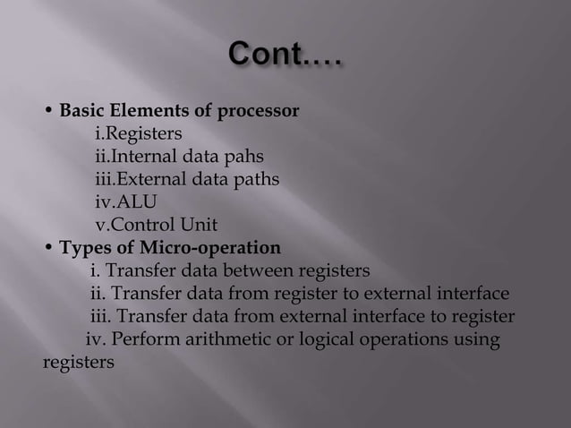 Micro operation control of processor | PPT