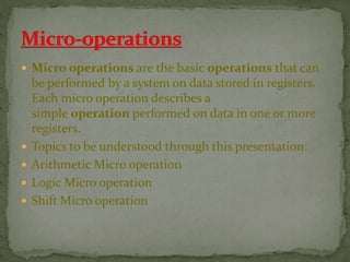 Microoperations | PPTX