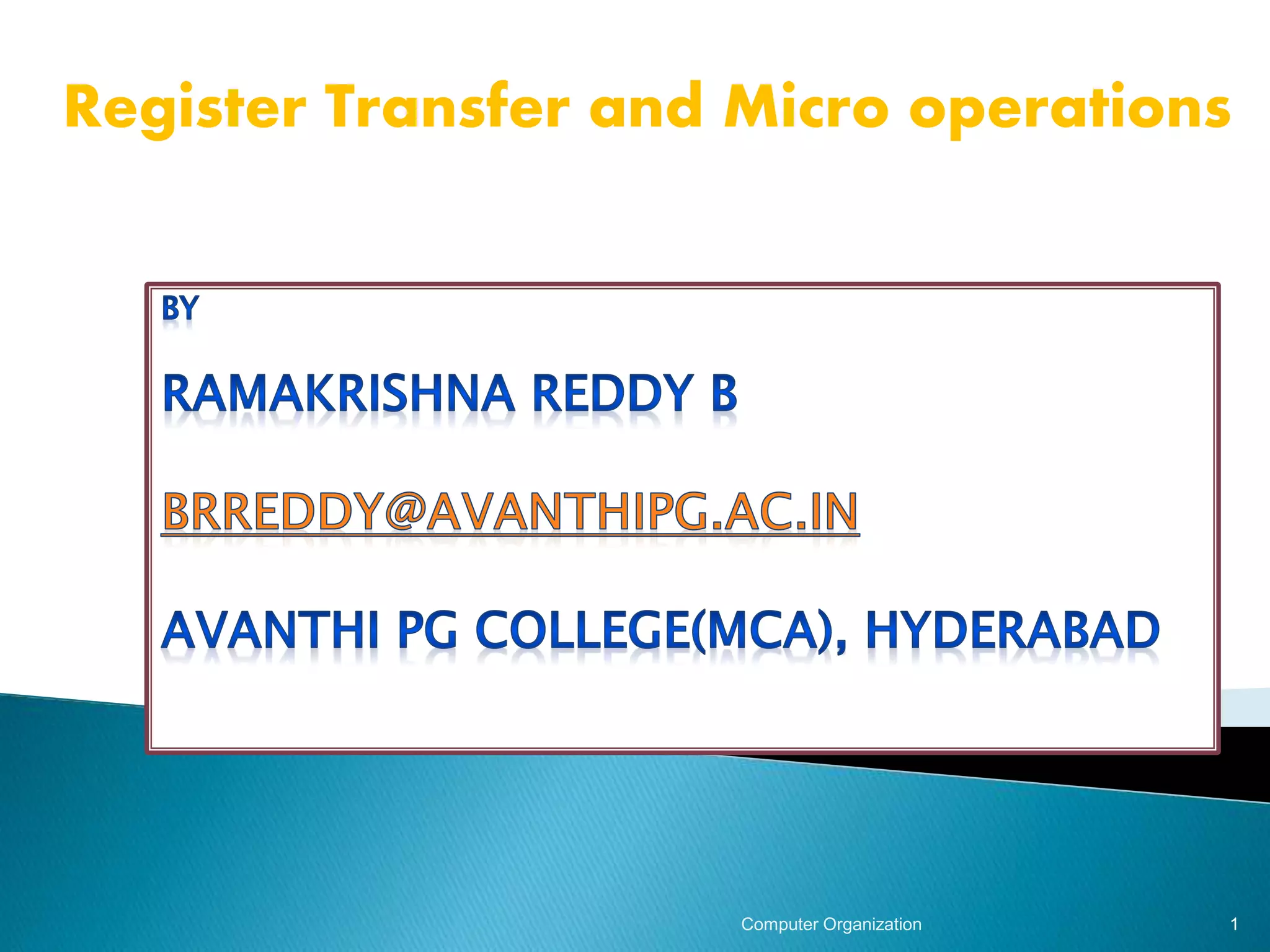 Micro operations | PPT
