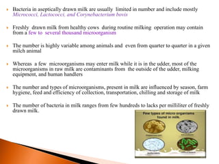 Microorganims in milk | PPTX