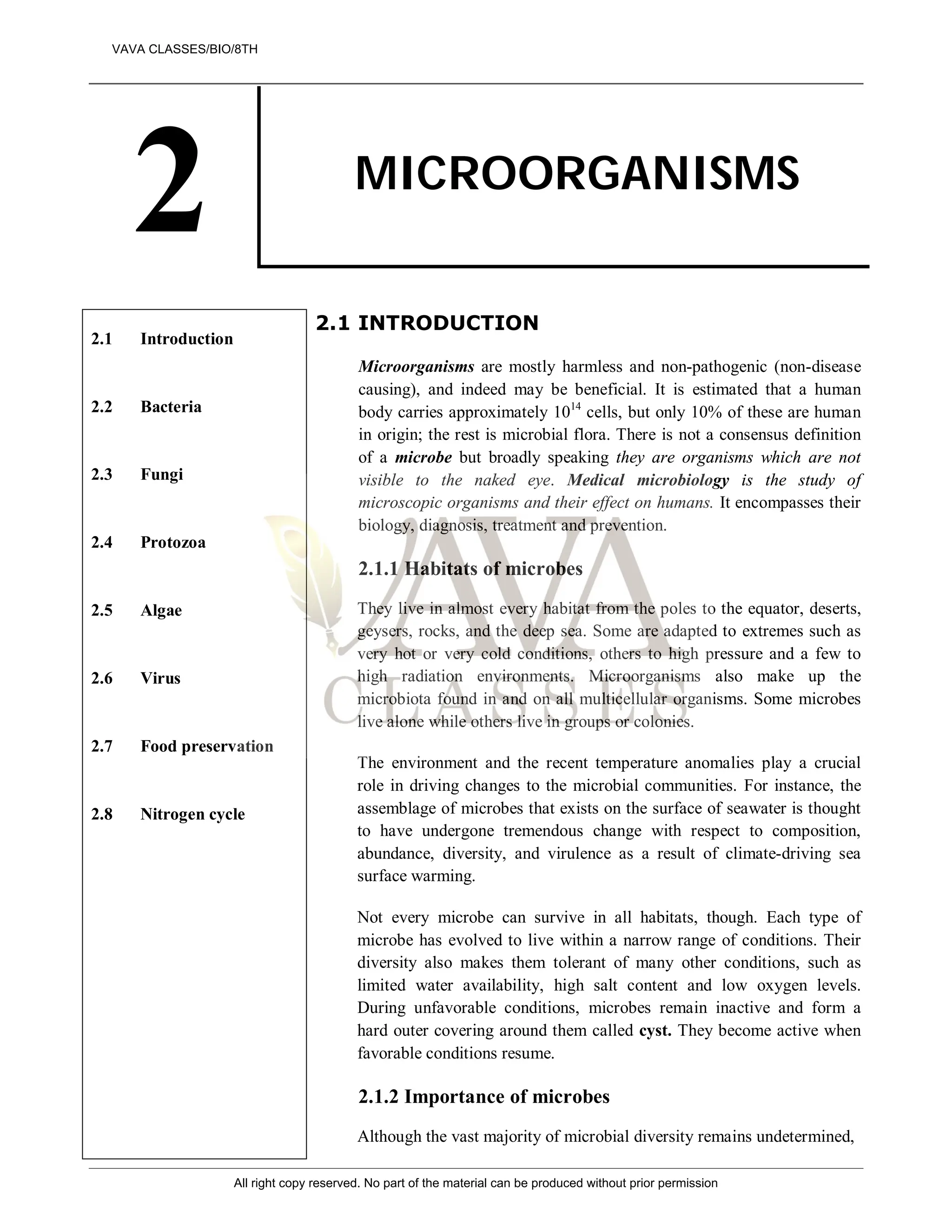 microorganisms friend and foe class 8 science pdf | PDF