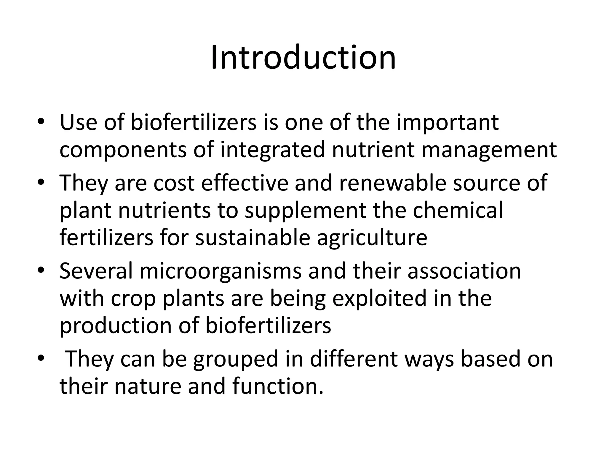Microorganisms as biofertilizer | PPTX