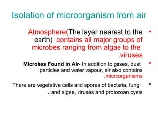 Microorganisms in air | PPT