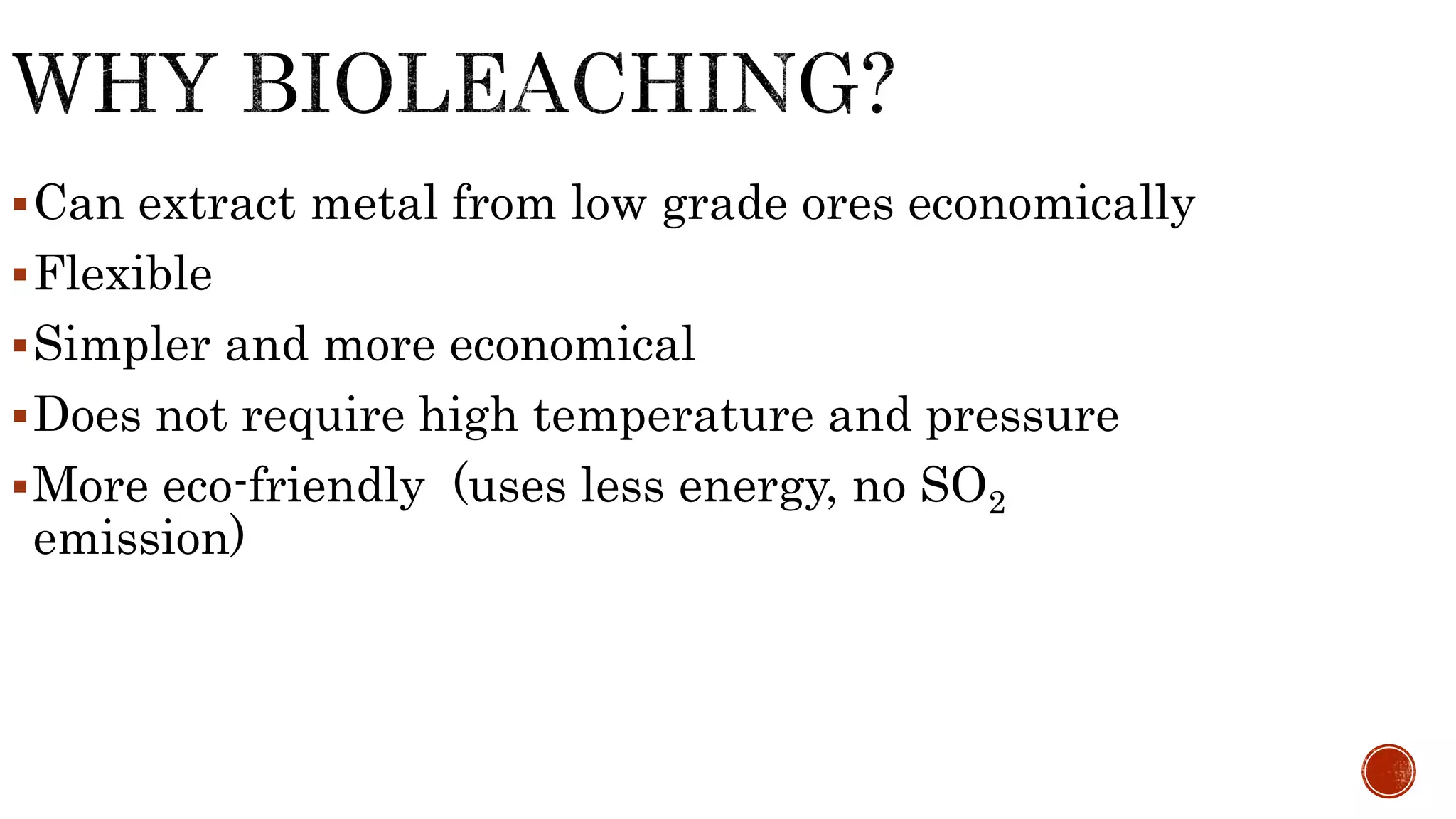 Microorganisms used for Bioleaching, M. Sc. Zoology, University of ...