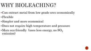 Microorganisms used for Bioleaching, M. Sc. Zoology, University of ...