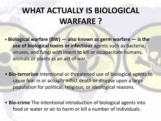 Microorganisms in biological warfare | PPTX