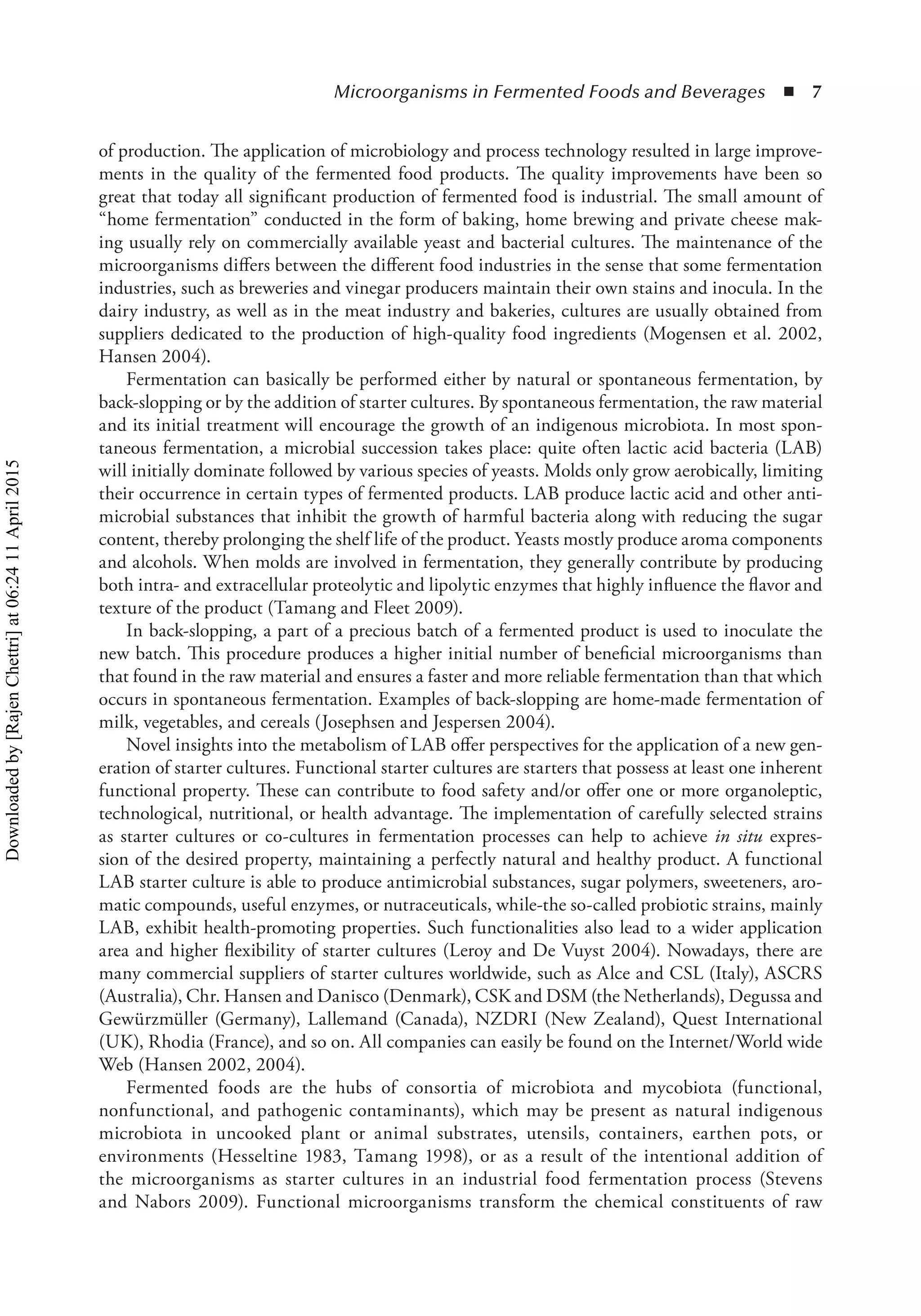 Microorganisms in Fermented Meat Food and Beverages | PDF