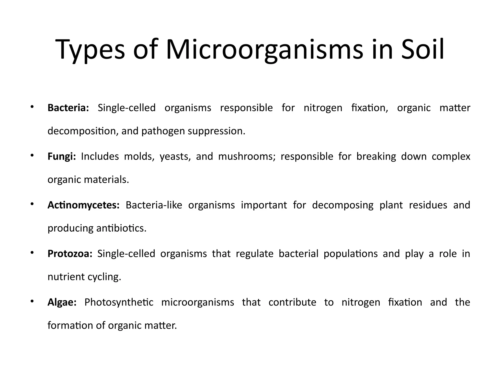 Microorganisms in Soil.pptx.............. | PPT
