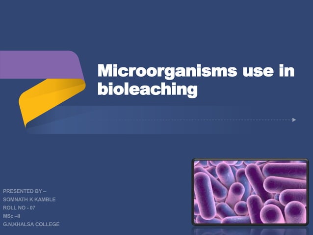 Microorganism used in bioleaching | PPT