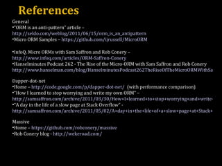 Micro-ORM Introduction - Don't overcomplicate | PPT