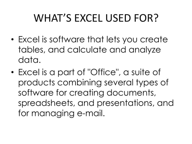 excel description | PPT