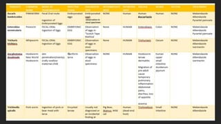 Micro Parasitology Lab Tables of Protozoas.pptx