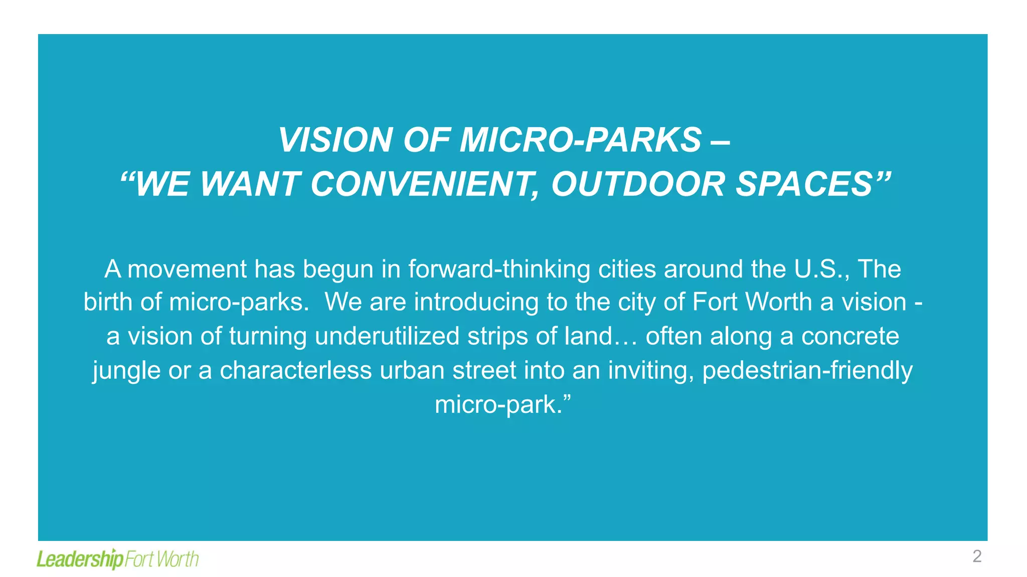 Micro parks how to guide | PDF