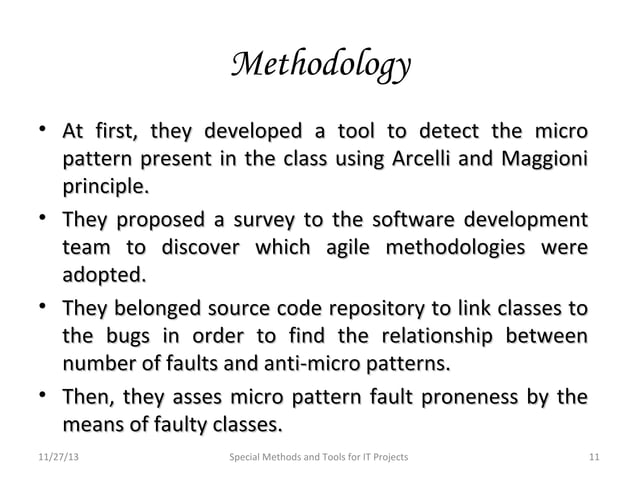 Micro patterns in agile software | PPT