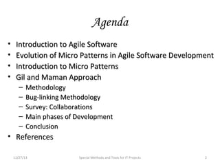 Micro patterns in agile software | PPT