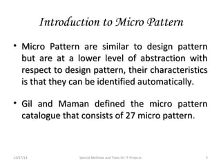 Micro patterns in agile software | PPT