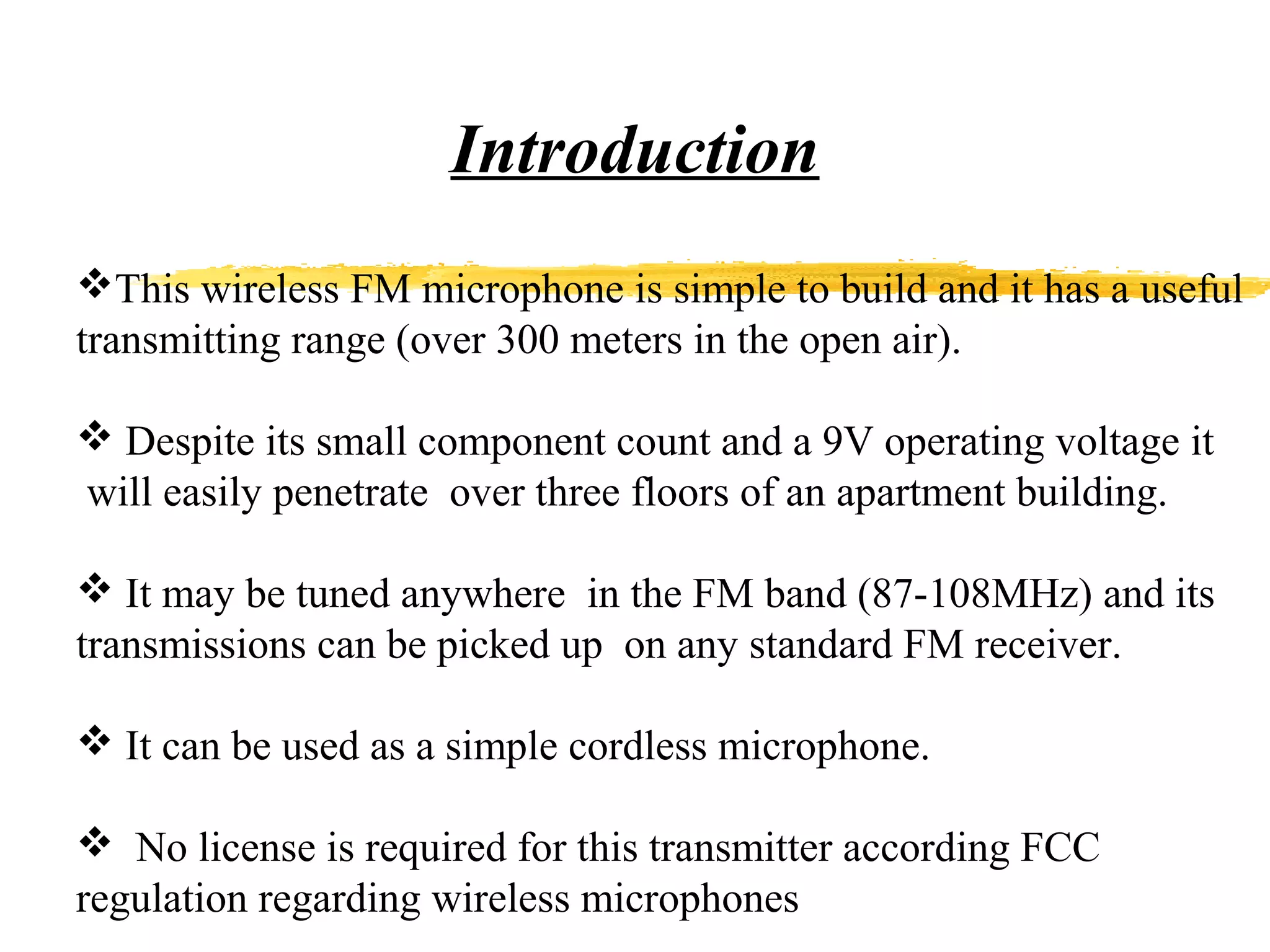 WIRELESS FM Microphone | PPT