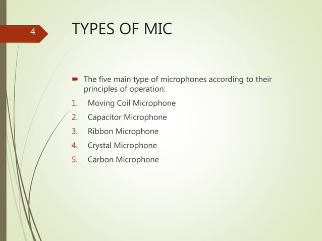 Microphone and It's Types | PPTX | Digital Audio | Computer Software ...