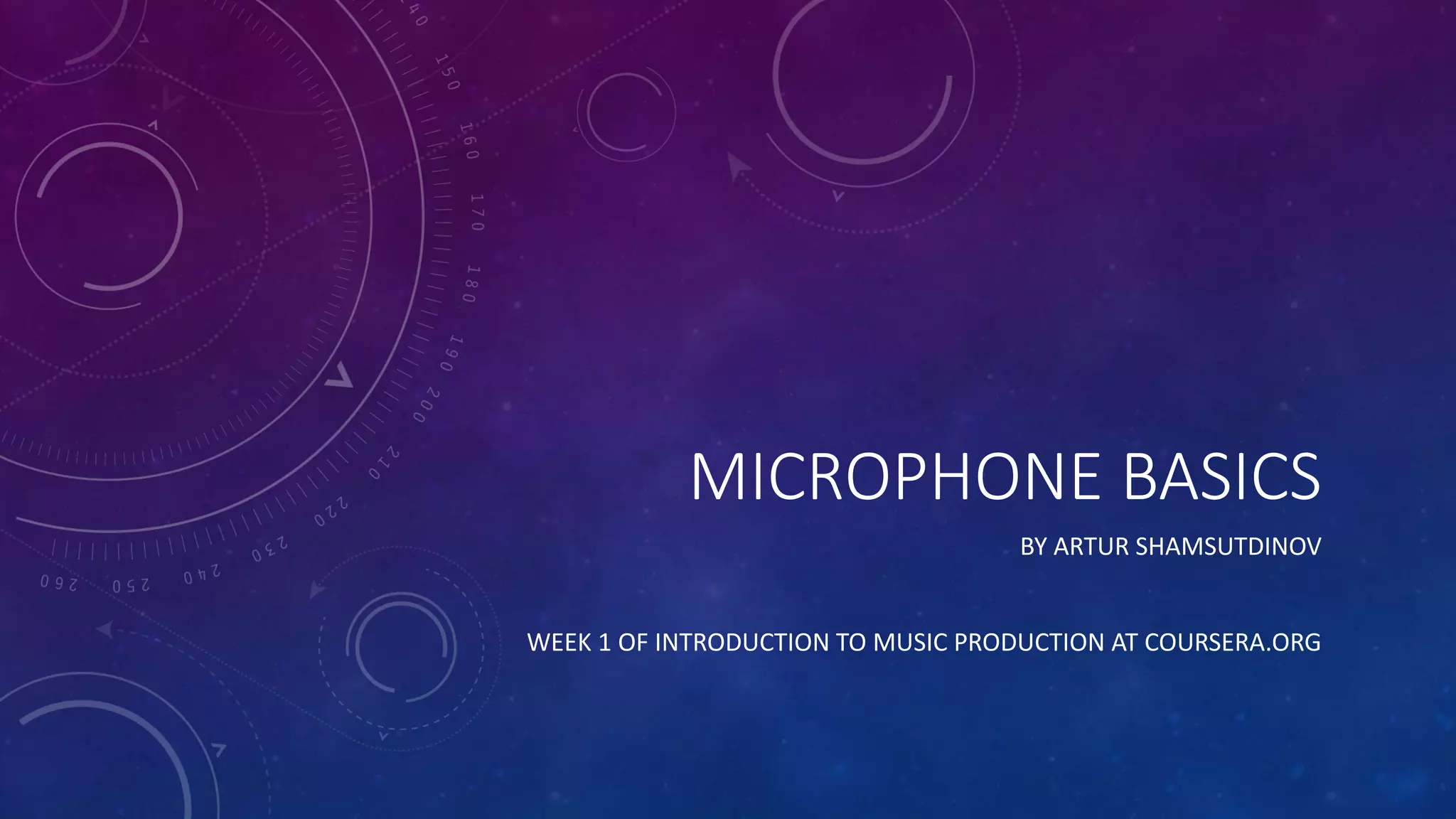 Microphone basics | PPTX