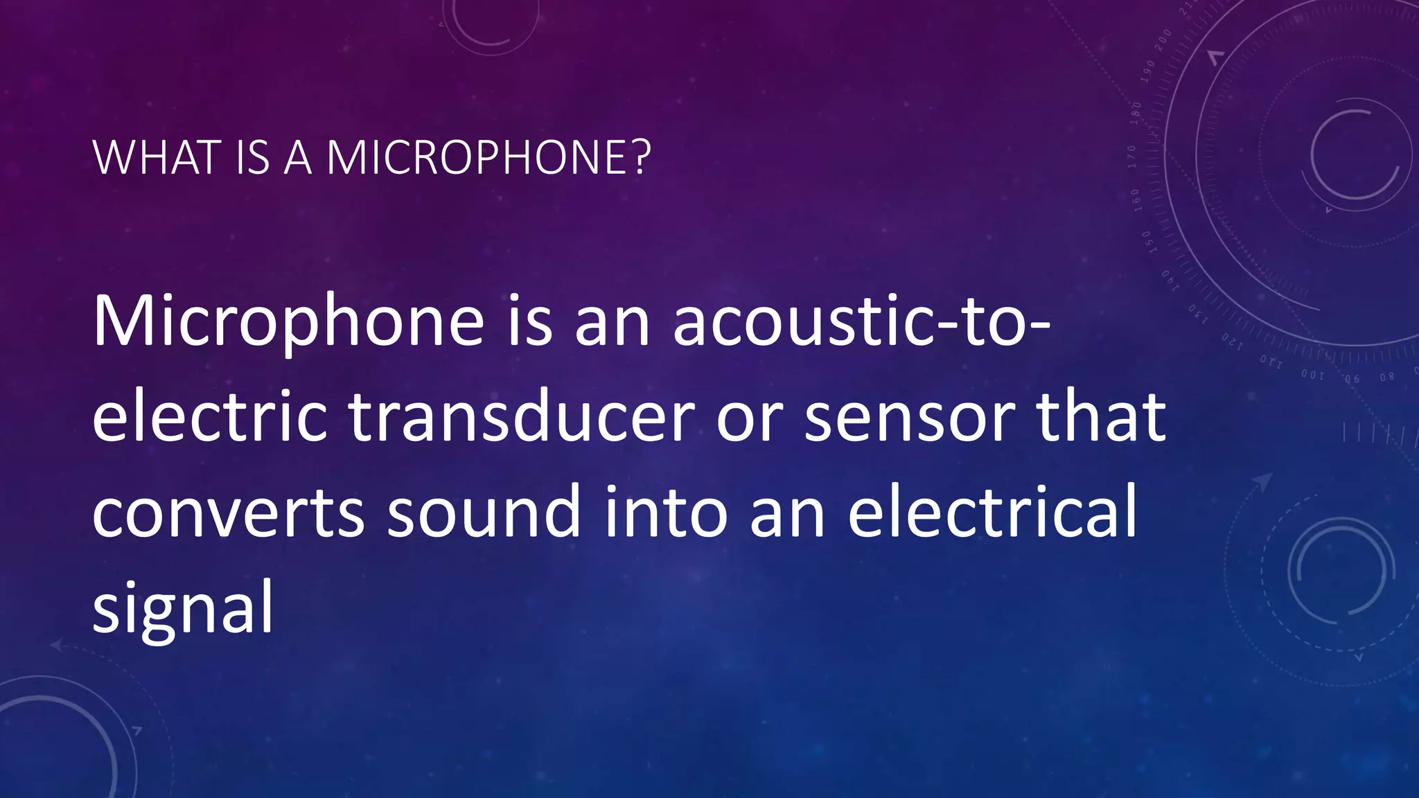 Microphone basics | PPTX