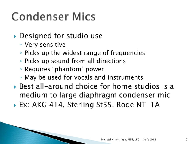 Microphone Basics | PPT