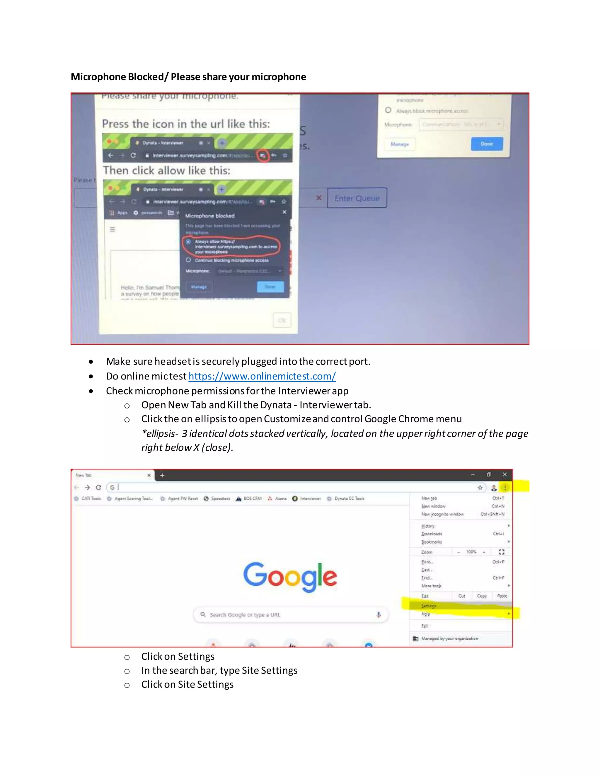 Microphone Blocked Error | PDF
