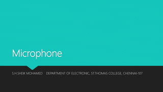 Microphone ppt | PPTX