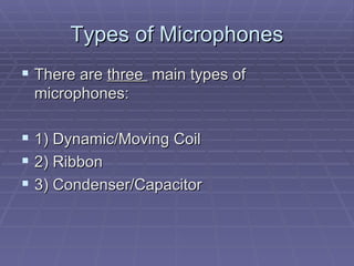 Microphones basics-g | PPT