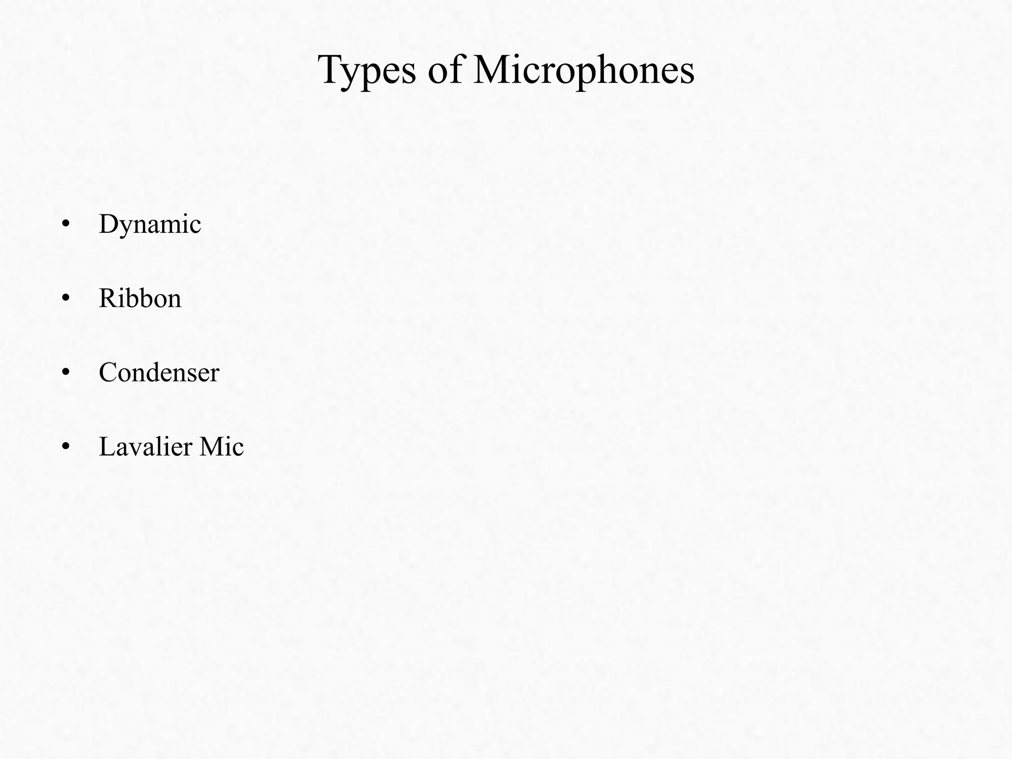 Microphones and its types | PPTX