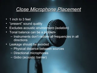 Microphones and miking techniques | PPT
