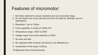 Micro piezo motors | PPTX
