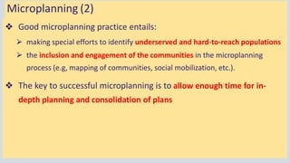 MICROPLANNING for the Rural Health Unit of Villanueva | PPTX