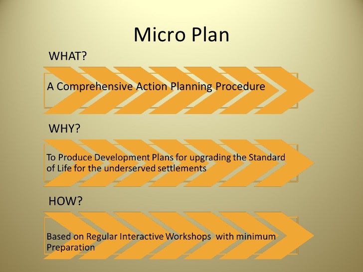 Micro planning for cb os