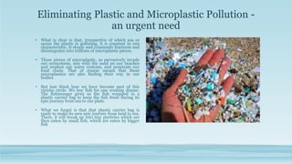 Micro plastics presentation new | PPTX