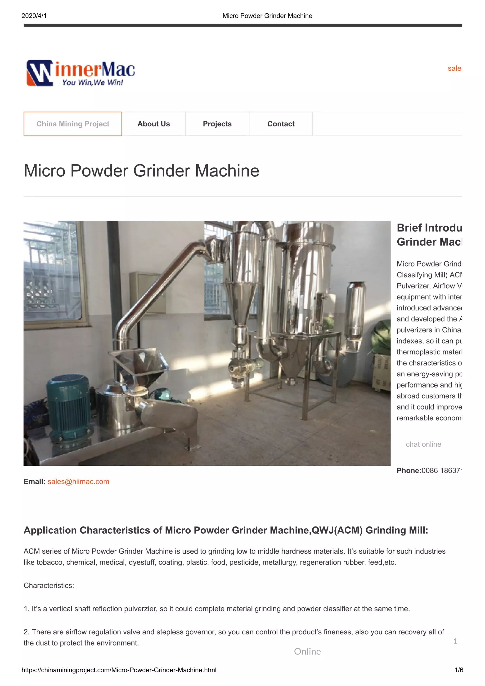 Micro powder grinder machine | PDF