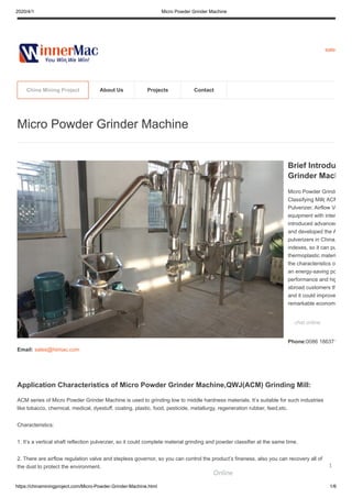 Micro powder grinder machine | PDF