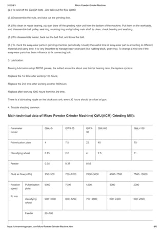 Micro powder grinder machine | PDF