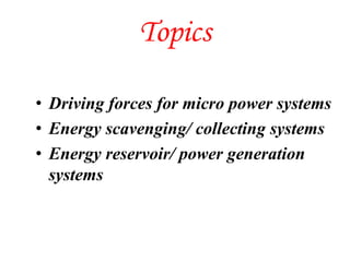 Micro Power Stations | PPTX