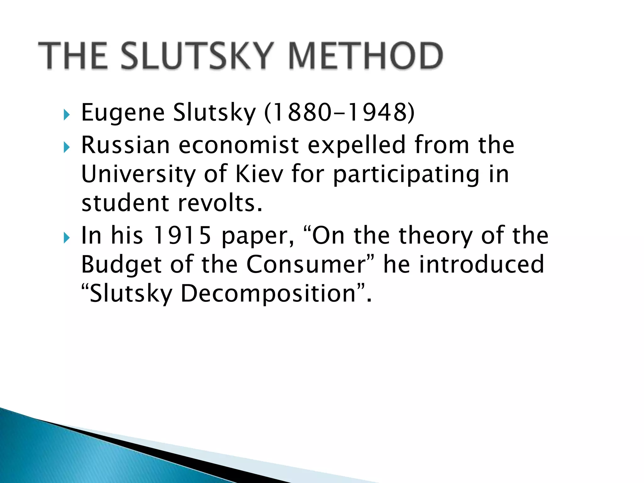 Micro ppt of hicks n slutsky | PPTX