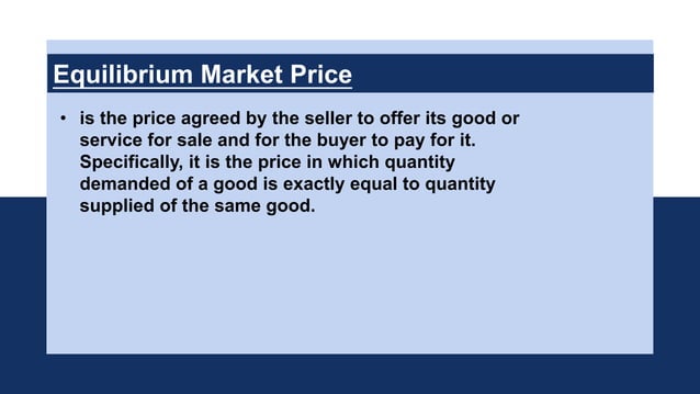 Microeconomics of Equilibrium semi finals | PPT
