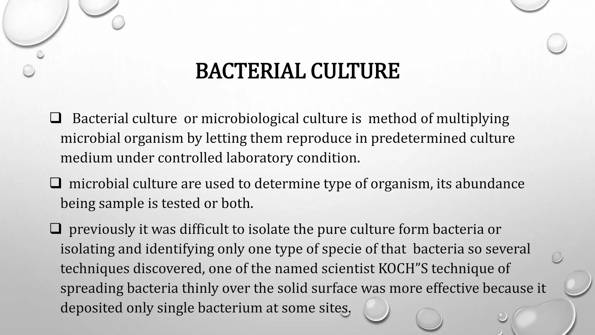 Bacterial Growth & culture media | PPTX