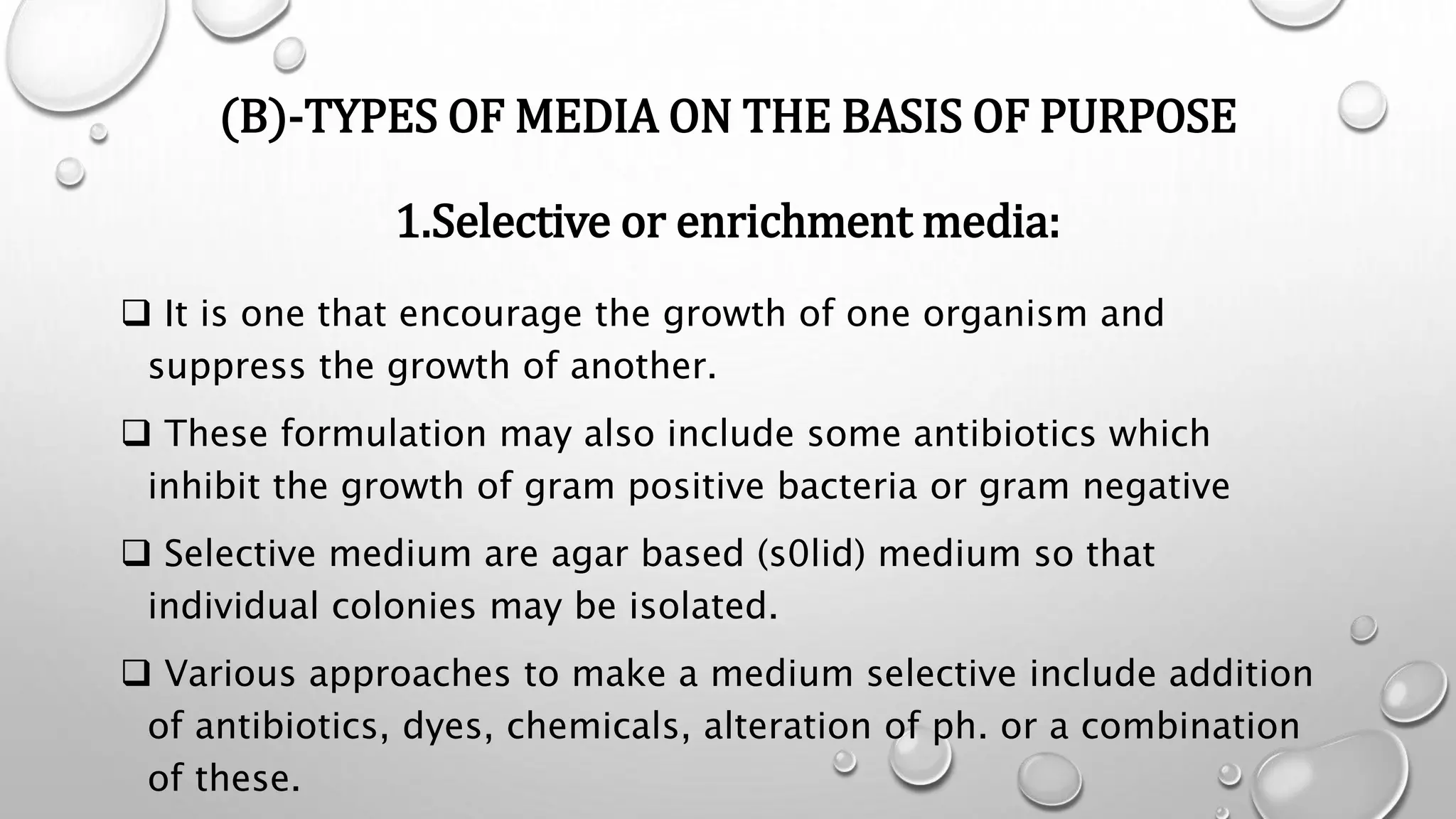 Bacterial Growth & culture media | PPTX