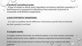 Bacterial Growth & culture media | PPTX